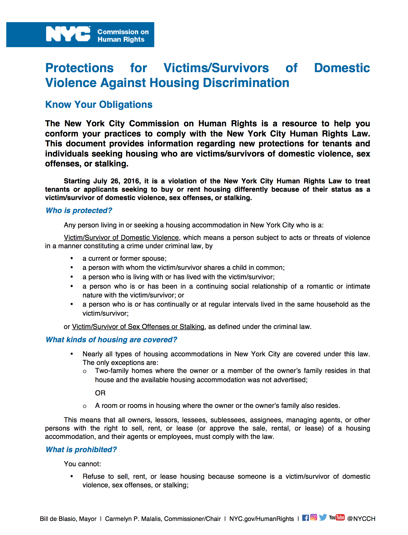 Domestic Violence Sexual Violence And Stalking Factsheet For Housing