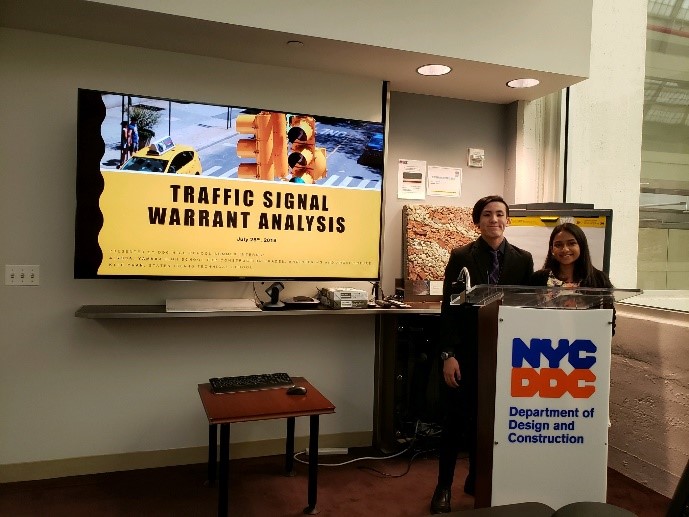 DDC High School Interns Present Traffic Signal Warrant Analysis