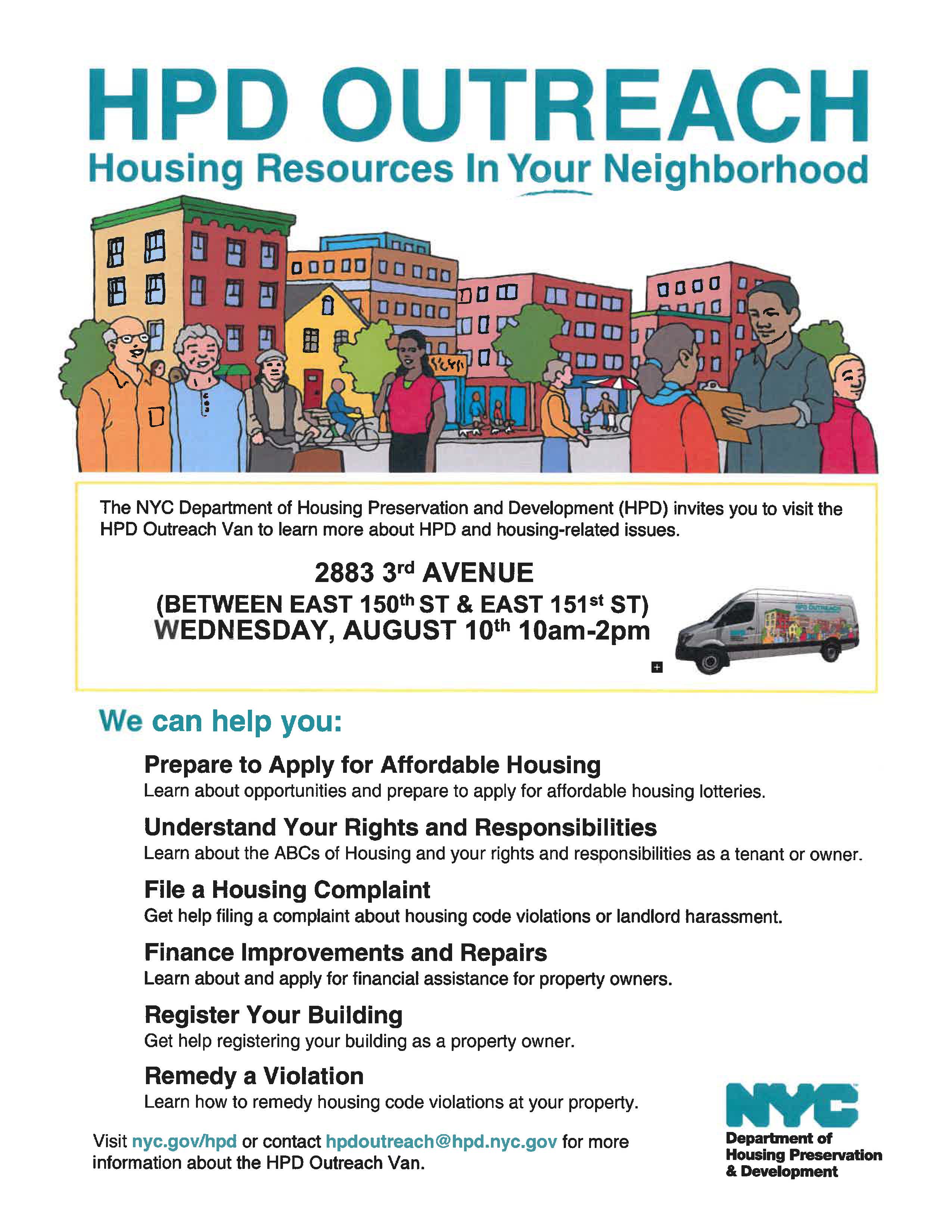 HPD Outreach in the South Bronx | Events | City of New York