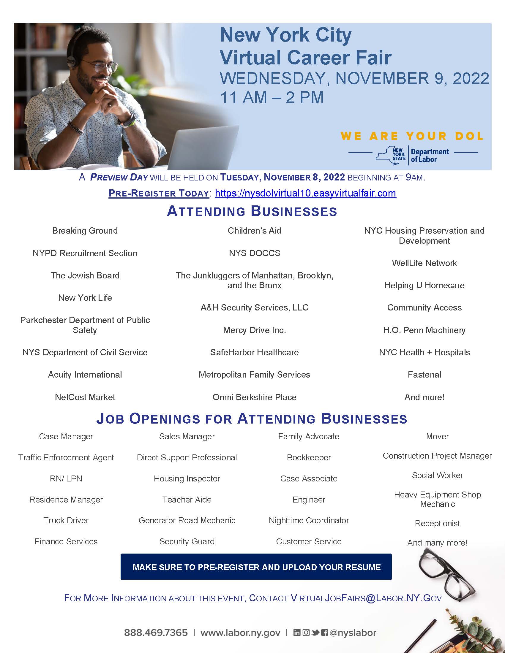 NYC Virtual Career Fair | Events | City of New York