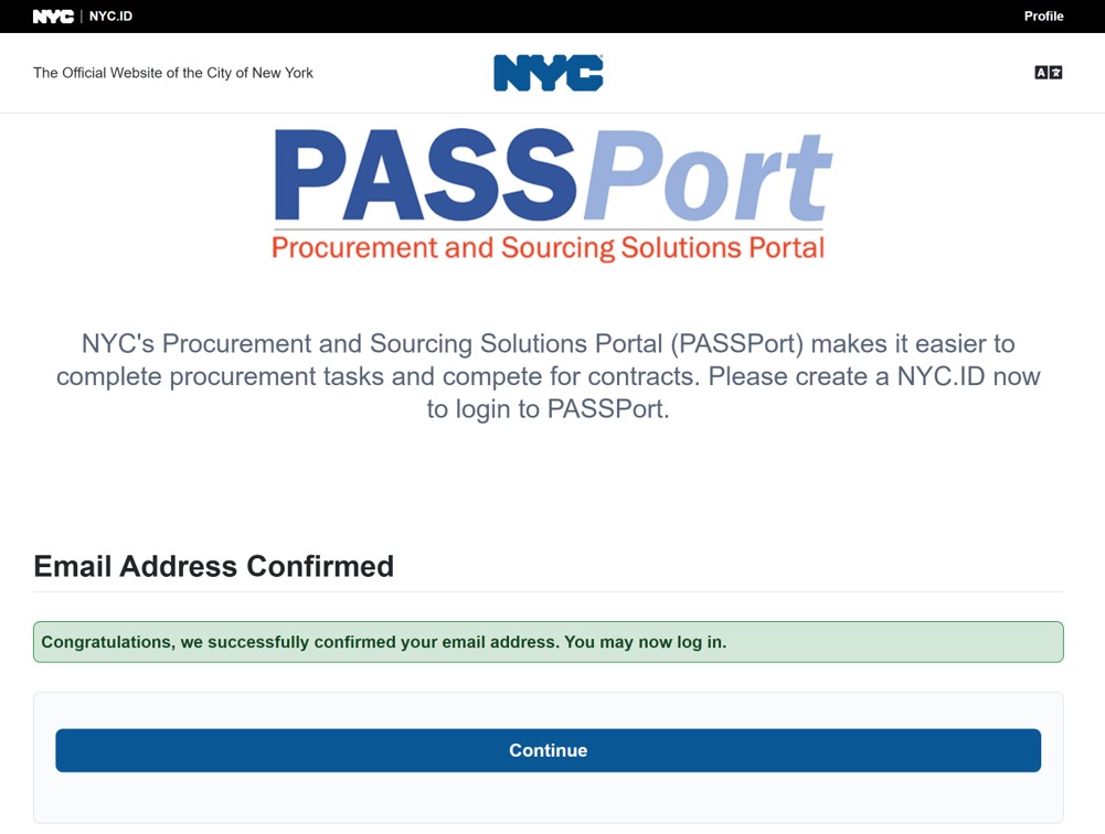 Create a PASSPort Account | MOCS