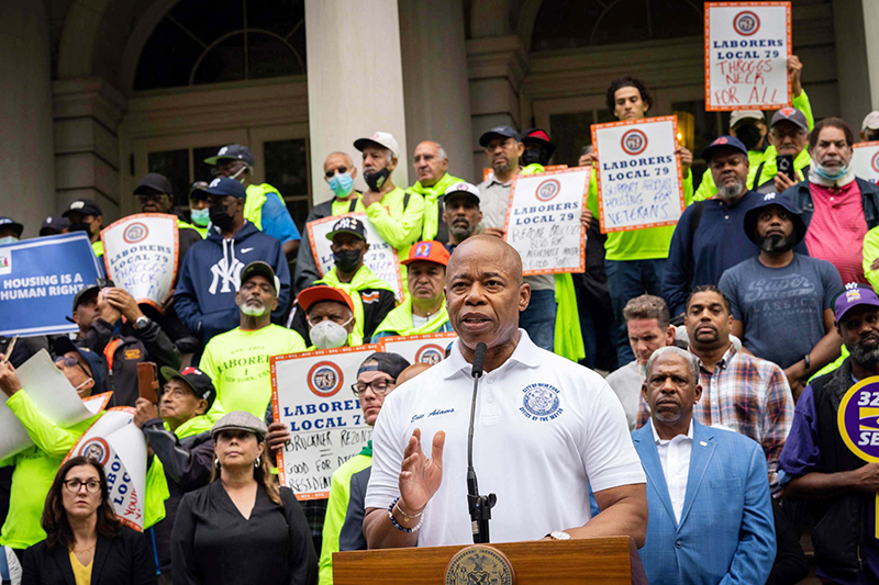 Mayor Adams, Unions, Advocates, Bronxites Rally for Affordable Housing ...