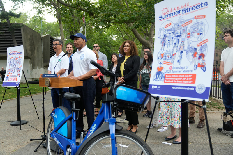 Mayor Adams, DOT Commissioner Rodriguez Bring "Summer Streets" to All ...
