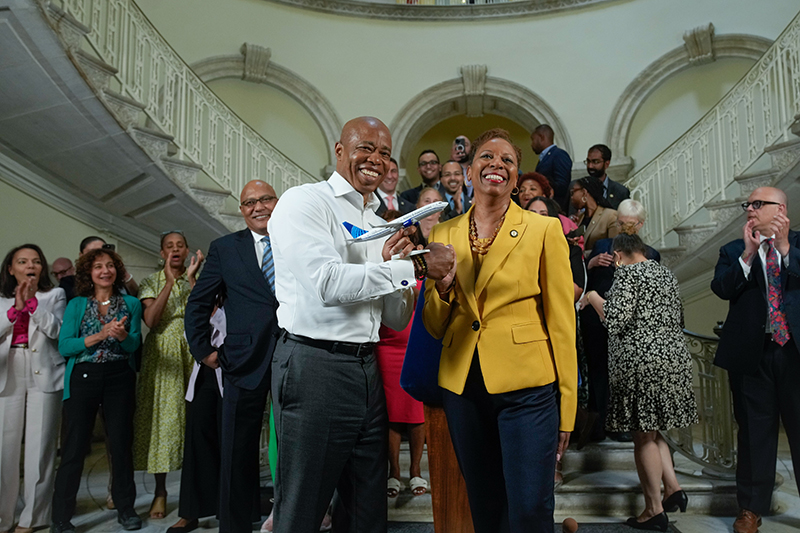 Mayor Adams, Speaker Adams Reach Handshake Agreement For Responsible ...