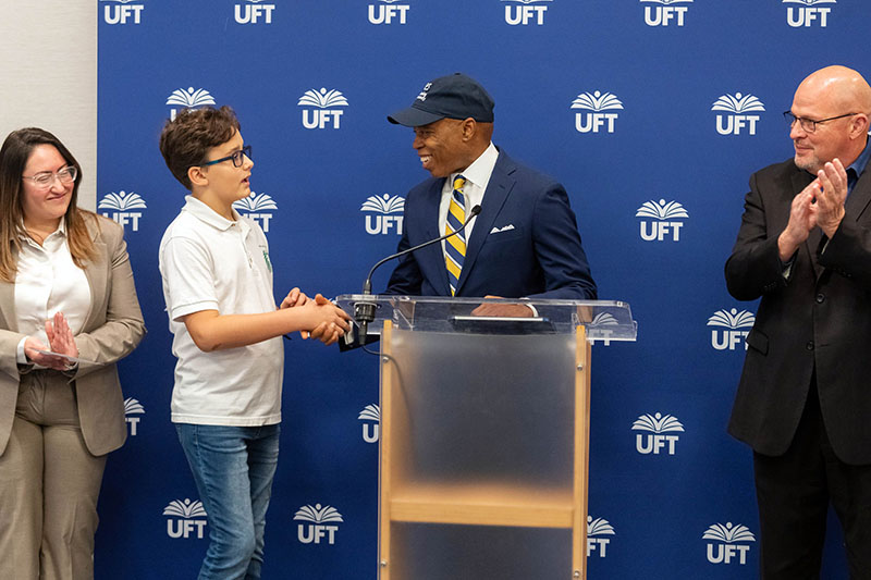 Mayor Adams, Chancellor Aviles-Ramos, UFT President Mulgrew Announce ...