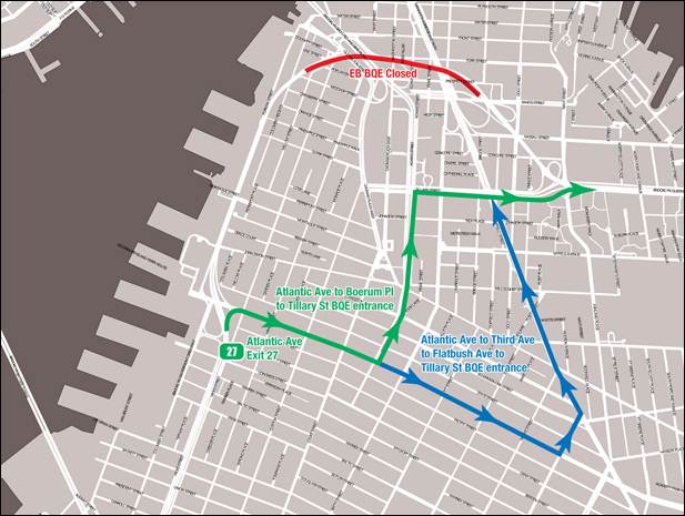 NYC DOT Press Releases - Closure of Manhattan-bound Lanes of Brooklyn ...